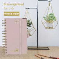 China 2023 6.75X4.2 Inch Custom Academic Planner Wirebound Light Pink for sale