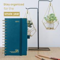 China 4.13''X6.75'' Medium Academic Planner 2023 Spiral In Pacific Green for sale