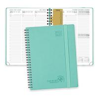 China Week to Week Student Planner 22-23 Green 8.75 x 6.5 Inch Vertical Layout FSC 100 GSM Ivory Paper for sale