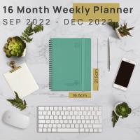 China Week to Week Student Planner 22-23 Green 8.75 x 6.5 Inch Vertical Layout FSC 100 GSM Ivory Paper for sale