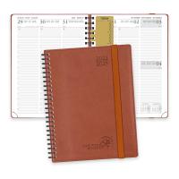 China Weekly Planner 22-23 Brown Vertical Layout with Hourly Schedule And Corners for Easy Tracking for sale
