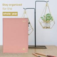 China PU Leatherette Cover Medium Academic Planner 100GSM Ivory Paper for sale