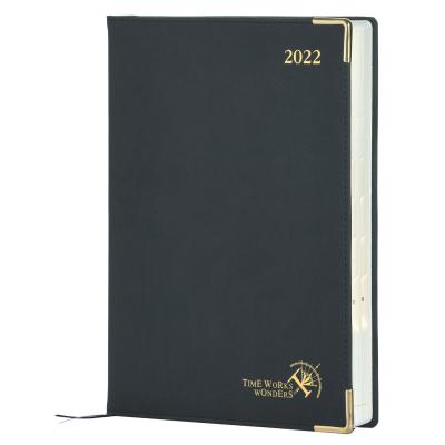 China A5 365 Days Daily Planner 100GSM Paper with Metal Corner Protectors for sale