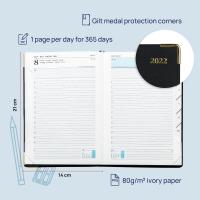 China 6.5''X8.5'' Weekly Planner 2023 Orange Vertical Hourly Schedule for sale