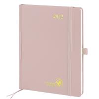 China 2023 Custom Hardcover Planner 80GSM Paper Light Pink 2 Pages Per Week 8.5x6.5 Inches for sale