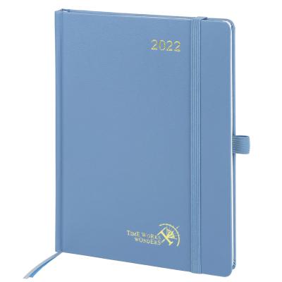 China 80GSM Two Page Weekly Planner Calendar 2023 Hard Leatherette Cover 8.5x6.5 for sale