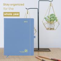 China 12-Month Academic Planner Jul 2023-Jun 2024 Hourly Schedule Monthly Tabs Light Blue 8.5x11 for sale