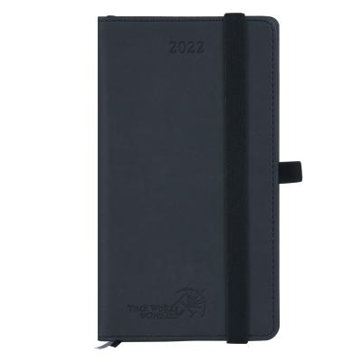 China PU Vegan Pocket Size Weekly Planner 3.5x6.5 Inch with Hourly Schedule and Card Slot for sale