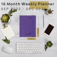 China Poprun Purple ECO Friendly Academic Planner 16 Month Medium Size for sale