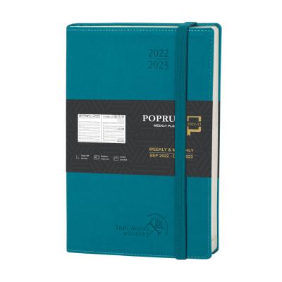 China Pacific Green Vertical Weekly Planner 2023 2024 With Hourly Schedule for sale