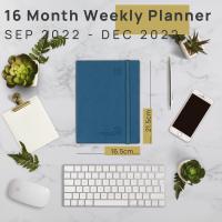 China 8.75x6.63 Inch Academic Weekly Planner 16 Month Sept 2023 to Dec 2023 Hard Cover for sale