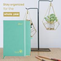 China Green 7.75'' x 6.5'' ECO Friendly Monthly Planner With Hourly Schedule for sale