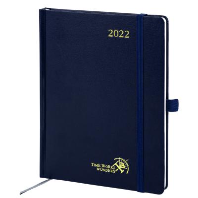 China Navy Blue 2023 Hardcover Weekly Planner 80GSM Ivory Paper 8.75x6.63 Inch for sale