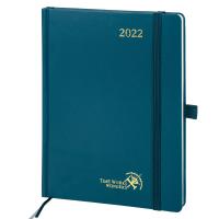 China 3.5''x6.5'' 2023 Hardcover Weekly Planner Customized Pacific Green for sale