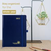 China Navy Blue 2023 Hardcover Weekly Planner 80GSM Ivory Paper 8.75x6.63 Inch for sale