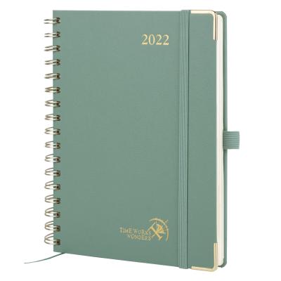 China Custom 2023 8.75''x6.63'' Monthly Weekly Planner Medal O Binding for sale
