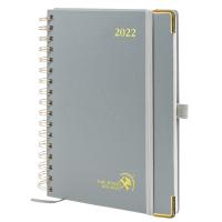 China FSC Grey Vertical Layout Custom 2023 Planner WIth Medal Corners for sale