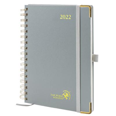 China FSC Grey Vertical Layout Custom 2023 Planner WIth Medal Corners for sale