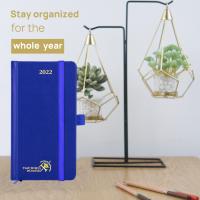 China Custom Mini Pocket Planner 2023 Royal Blue 3.4x6.3 Inches with Bookmarks for sale