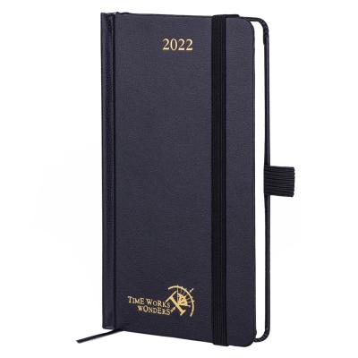 China 6.3x3.4 Inch Compact Weekly Planner 2023 Hard Leatherette Cover Hourly Schedule Monthly Tabs for sale