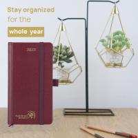 China Bordeaux 2023 Weekly Pocket Planner 6.3x3.4 Inch with Yearly Monthly Schedules for sale