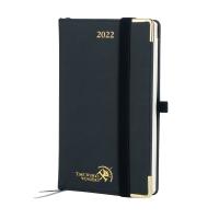 China Black Leatherette Cover Small Academic Planner With Hourly Schedule for sale
