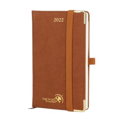 China 100GSM Ivory Paper Small Academic Planner 2023 Brown 2 Pages Per Week 6.75x4 Inches for sale