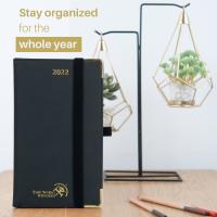 China Black Leatherette Cover Small Academic Planner With Hourly Schedule for sale