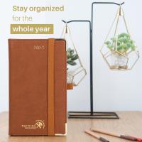 China 100GSM Ivory Paper Small Academic Planner 2023 Brown 2 Pages Per Week 6.75x4 Inches for sale