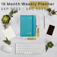 China Donau Blue Hardcover Weekly Planner Medium Size with Monthly Tabs for sale