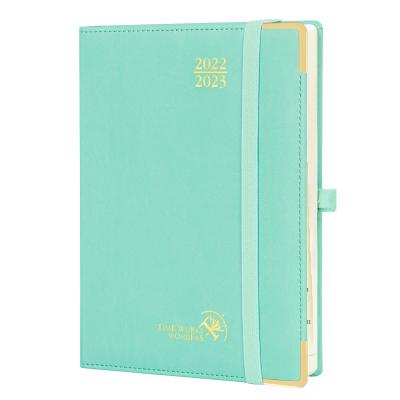 China OEM ODM Green Weekly Monthly Planner 2023 2023 Medium Size 6.5x9 Inches 100GSM Paper for sale