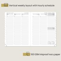 China FSC Purple PU Cover Hardcover Academic Planner 6.5x9 Inch 12-Month Agenda for sale