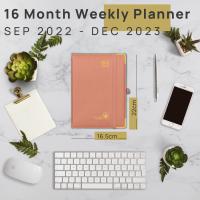 China Executive Weekly Planner M Size 6.5x8.5 Inch Pink Monthly Agenda 14 Month for sale
