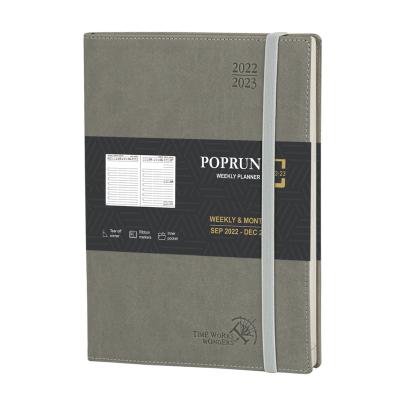 China Grey 8.75x10.5 Inch Large Academic Planner 16 Month Eco Friendly Paper for sale