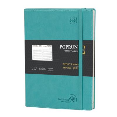 China 8.75 x 10.5 Inch Large Academic Planner Turquoise Casebound Customizable 16 Month for sale
