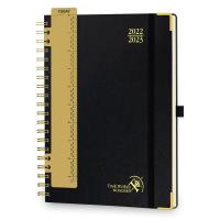 China Black Hardcover Weekly Academic Planner 10.38x8.5 Inch Custom Logo Printing for sale