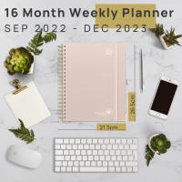 China Large 10.38x8.5 Inch Weekly Academic Planner Light Pink Hardcover 100GSM Paper for sale