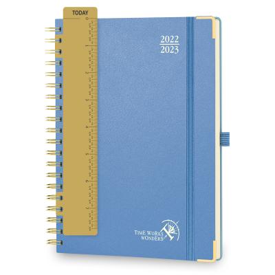 China Two-Page Weekly Planner 12 Months July 2023 to June 2024 6.5x8.5 Inches Light Blue for sale