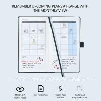 China OEM ODM Black Mini Weekly Planner With Hourly Schedule Monthly Tabs for sale