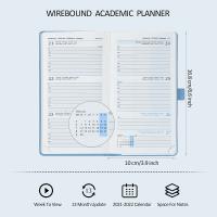 China Custom Hardshell Spiral Bound Academic Planner Dusty Blue 4.25x6.75 for sale