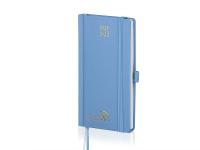 China Custom Hardshell Spiral Bound Academic Planner Dusty Blue 4.25x6.75 for sale