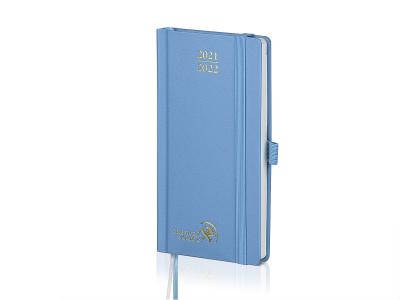 China Custom Hardshell Spiral Bound Academic Planner Dusty Blue 4.25x6.75 for sale