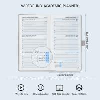 China Light Pink Wirebound Hardcover Academic Planner With Hourly Schedule for sale
