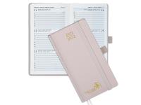 China Light Pink Wirebound Hardcover Academic Planner With Hourly Schedule for sale