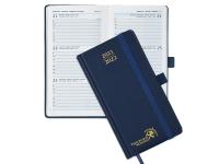 China 4.25x6.75 Inch Student Weekly Calendar Planner Navy Blue PU Cover 12 Month for sale