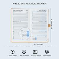 China Poprun Academic Planner Vertical Layout Turquoise 4.25x6.75 Inch 12 Month for sale
