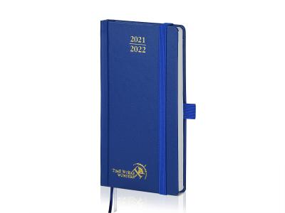 China Royal Blue 4.25x6.75 Inch Spiral Weekly Planner Twin Wire Binding 12 Month for sale