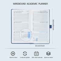 China Royal Blue 4.25x6.75 Inch Spiral Weekly Planner Twin Wire Binding 12 Month for sale
