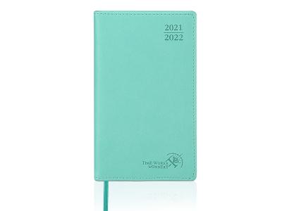 China OEM ODM Green Pocket Size Weekly Planner Vertical Layout Inner Pages for sale