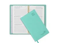 China OEM ODM Green Pocket Size Weekly Planner Vertical Layout Inner Pages for sale